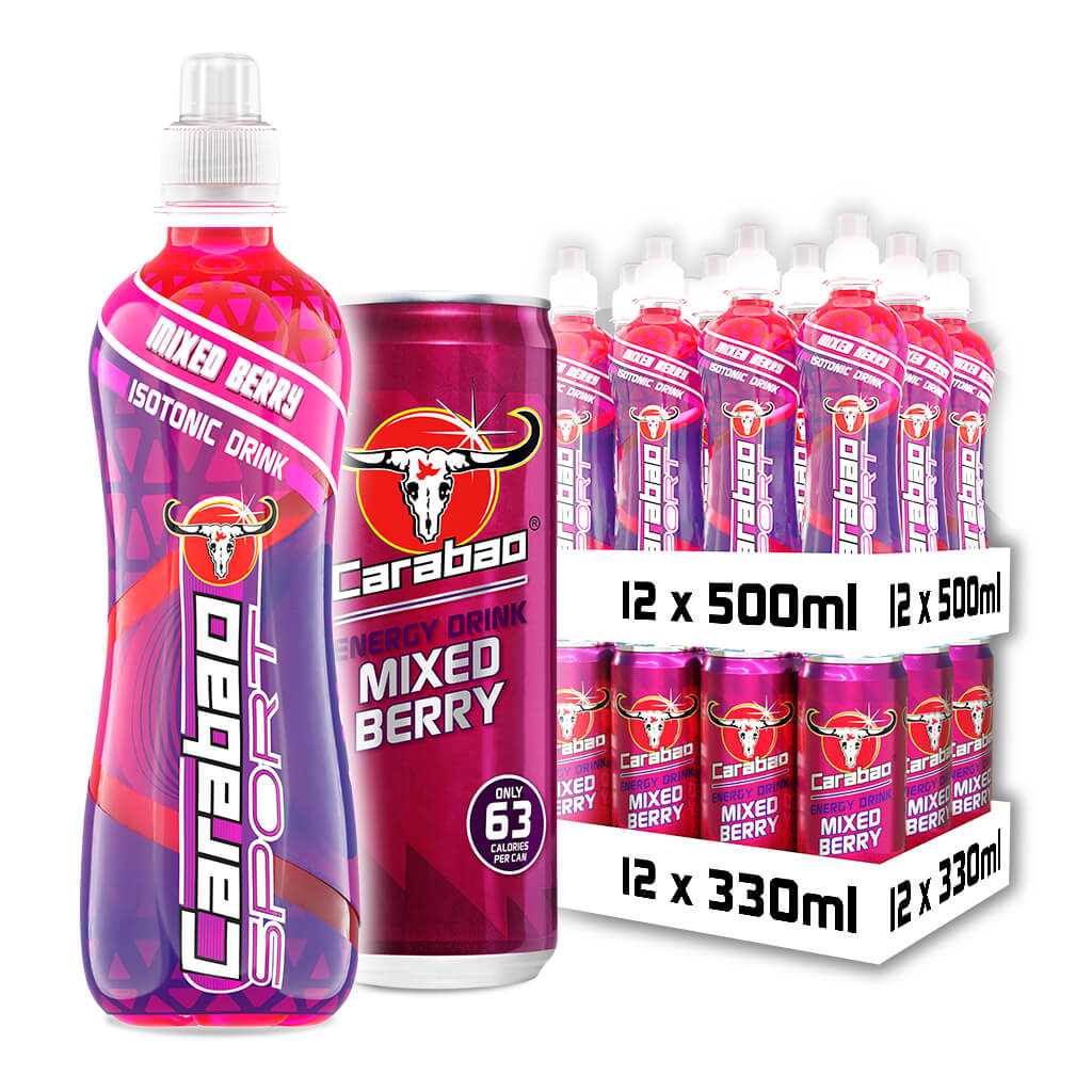 Carabao Sport & Energy Drink Mixed Berry Combo Pack - 24 Drinks | Free ...